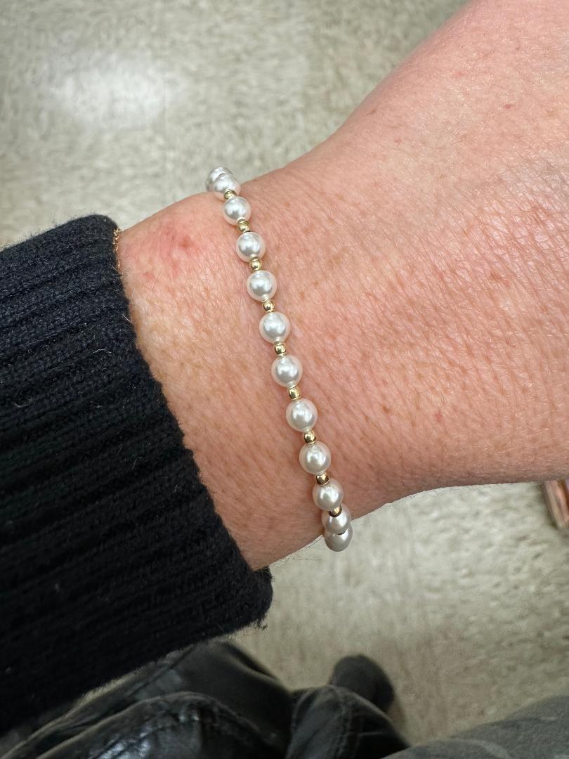 E Newton Classic Grateful 4mm Pearl Bracelet
